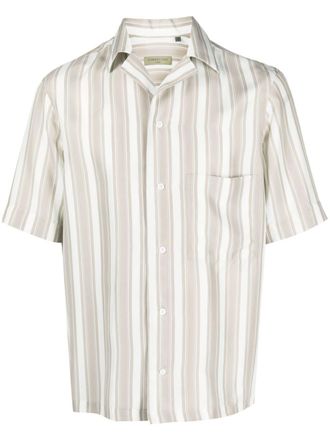 Corneliani Gestreiftes Hemd - Gr&uuml;n