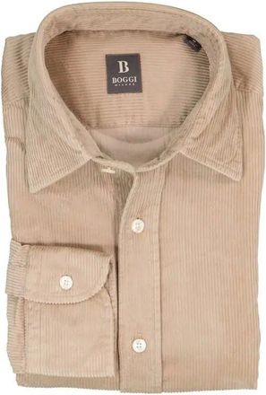 Boggi Milano Herren Hemd beige Cord