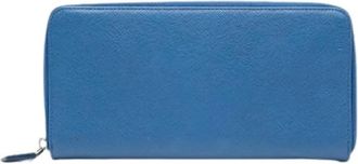 Prada Portefeuille long vintage doccasion - Femme - Pre-owned - Bleu - Taille: ONE Size