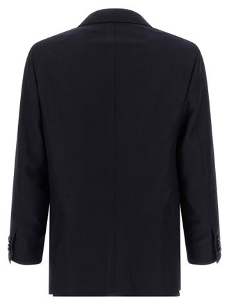 Kiton Mens Blue Virgin Wool Two-Piece Suit