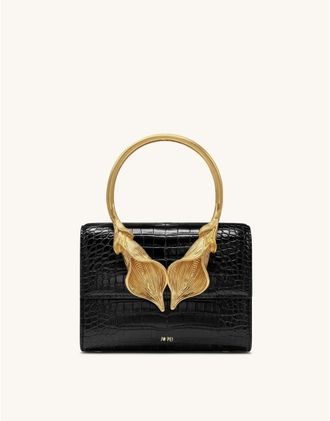 JW PEI Astrid Lili sac &agrave; main &agrave; anse sup&eacute;rieure noir et dor&eacute;