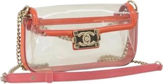 Chanel Pre-owned Vintage Schultertasche aus transparentem Vinyl - - Pre-owned - Damen - Rosa - ONE SIZE