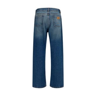 Maison Margiela Mens Blue Cotton Straight-Leg Jeans Clothing
