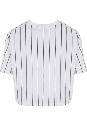 Karl Kani T-Shirt Karl Kani Damen Small Signature Essential Pinstripe Crop Tee (1-tlg)