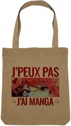 Fabulous Sac Shopping Tote Bag Aspect Lin - Jpeux Pas Jai Manga Tatsumaki Anime Otaku Manga Fanart - Sac de Courses Toile Epaisse 360g Beige Naturel Cabas Port