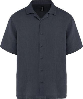 Bomboogie Homme, Chemises, Bleu, Taille: XL Chemise en Lin Coupe R&eacute;guli&egrave;re