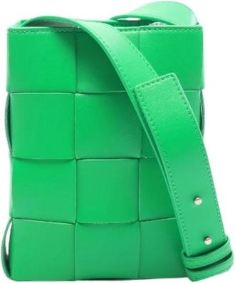 Bottega Veneta Pre-owned Sac bandouli&egrave;re Cassette en cuir - Femme - Pre-owned - Vert - Taille: ONE Size