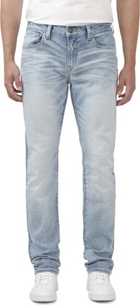 Buffalo David Bitton Herrenjeans Slim Ash, Geknittertes Mittelblau, 36W / 30L