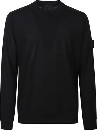 Stone Island Homme, Pulls, Noir, Taille: XL Maille Ras du Cou
