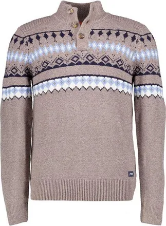 N.Z.A. Herren Pullover braun Norweger
