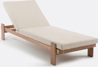 La Redoute Interieurs Bain De Soleil 5 Positions En Eucalyptus Avec Matelas Isla