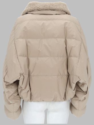 Brunello Cucinelli Techno Cotton Taffeta Down Jacket - Beige