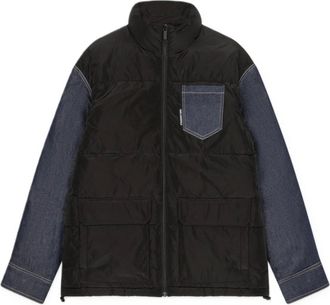 Karl Lagerfeld Homme, Vestes, Multicolore, Taille: XL Veste en m&eacute;lange de mati&egrave;res avec d&eacute;tails en denim