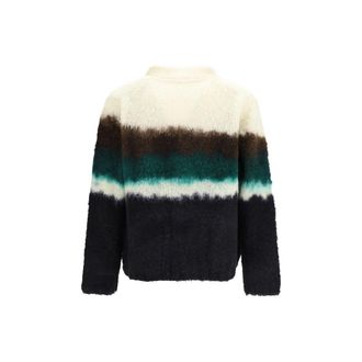 sacai Mens Multicolor Wool Oves Aries Cardigan Clothing