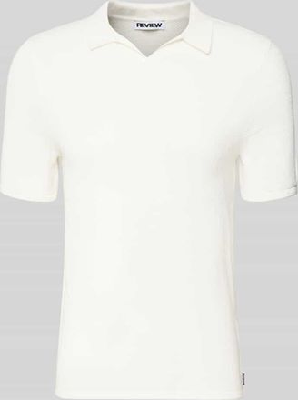 Review Slim Fit Poloshirt mit Strukturmuster