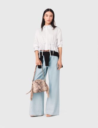 Maje Hemd Aus Baumwolle Mit Strass - Wei&szlig; - Maje