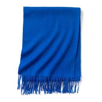 Generic &Eacute;charpe dhiver pure pour femme de marque RealScarf chaude &eacute;paisse douce solide ch&acirc;le pour femme, Rouge + bleu., 200-35