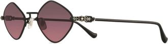 Chrome Hearts Diamond Dog Sonnenbrille - Schwarz