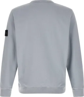 Stone Island Logo-Badge Cotton Sweatshirt - Grey