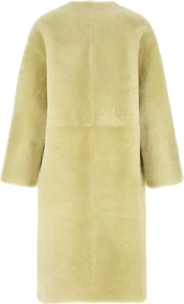 BLANCHA Womens Bicolor Lamb Fur Coat Clothing