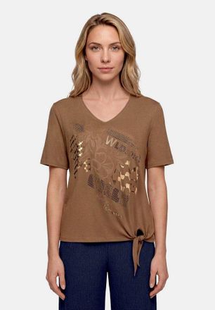 Betty Barclay Kurzarmshirt Damen mit Schleifenknoten (1-tlg)