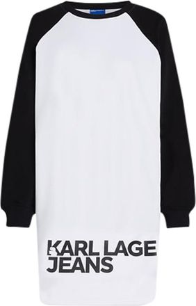 Karl Lagerfeld Blocked Sweat Dress, Black/White, XL