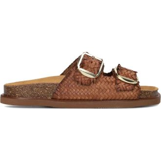 Notre-V Braune Leder Sommer Pantoletten - - Shoes - Damen - Braun - 37 EU