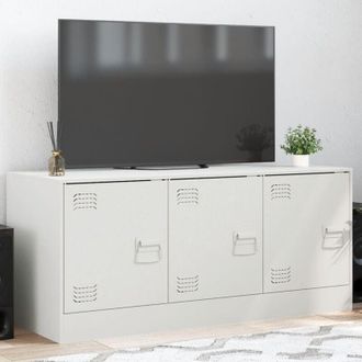 vidaXL Meuble tv blanc 99x39x44 cm acier Vidaxl