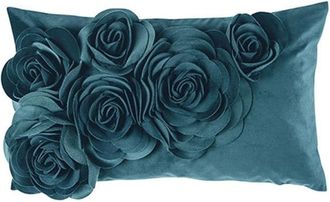 Pad Kissenh&uuml;lle - Kissen - Kissenbezug - FLORAL - Aqua/blau - Polyester - 30 x 50 cm