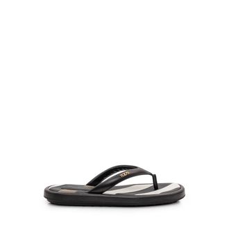 Tod's Femme, Chaussures, Noir, Taille: 39 EU Logo-Detail Flip Flop