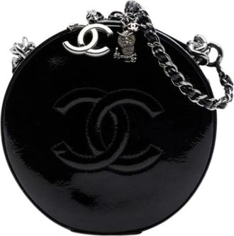 Chanel Sac bandouli&egrave;re en cuir verni Pre-owned - Femme - Pre-owned - Noir - Taille: ONE Size