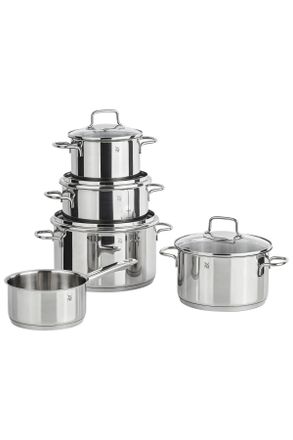 WMF Kochtopfset Astoria, Edelstahl, Metall, 5-teilig, 20 cm,16 cm, TransTherm-Allherdboden, Kochen, T&ouml;pfe, Topfsets