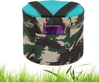 Generico Campinghocker - Hocker mit H&uuml;ftkissen, tragbar | Gartenhocker f&uuml;r Gartenarbeit, Terrasse, Camping, Rasen, M&auml;hen, Unkraut, Feldarbeit, G&auml;rtner