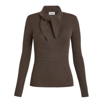 P.A.R.O.S.H. P.a.r.o.s.h. - Tricot avec foulard - Femme - Pulls - Brun - Taille: 38 FR