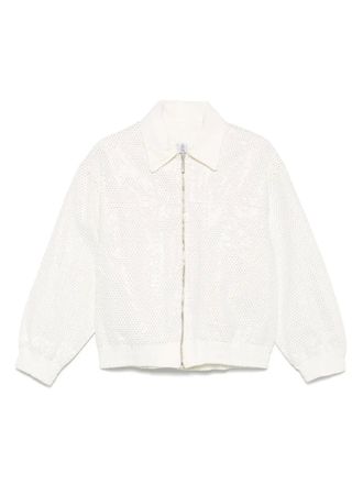 Liu Jo veste en tweed à design ouvert devant - Blanc