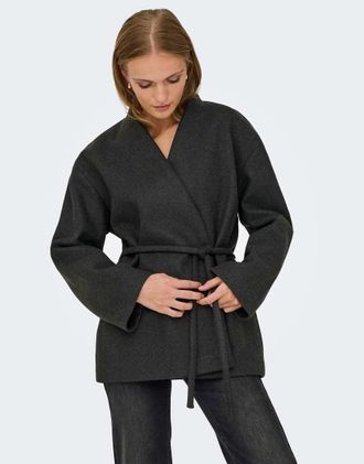 Only veste gris fonc&eacute; chin&eacute;