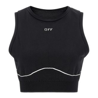 Off-white Femme, Tops, Noir, Taille: 36/38 FR Active Line Top
