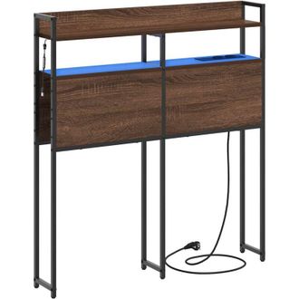 vidaXL Stauraum-Kopfteil mit Regal Braune Eiche 80 cm Holzwerkstoff Vidaxl