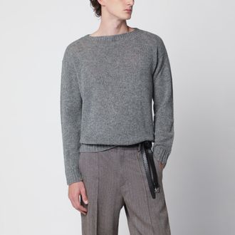 Prada Grey crew-neck sweater in wool