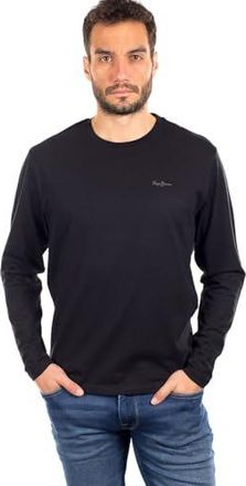 Pepe Jeans London Connor Long T-Shirt, Noir (Black), M Homme