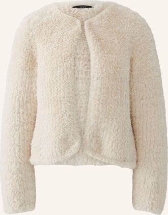 Oui Kunstfell-Jacke beige