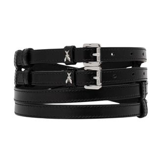 Patrizia Pepe Femme, Accessoires, Noir, Taille: S Ceinture Double Boucle