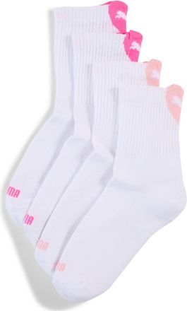 Puma Damen Heart Logo Recycled Cotton Sock, White/Pink, 35-38 EU