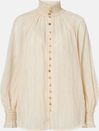 Zimmermann Blouse Aster en coton m&eacute;lang&eacute;