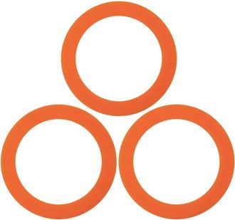 Argon Tableware Dichtungen für Vorratsgläser aus Glas - mittelgroß / 7,5 cm - 6 Stück - weiß - luftdichter Behälterring aus Silikon für Lebensmittelkonservierungsbehä