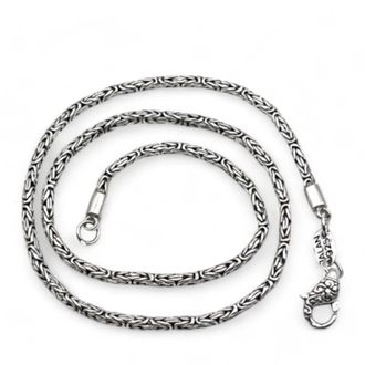 Jalan Jalan 925 Silber Quadrat Kette Halskette - - Accessories - Damen - Grau - ONE SIZE