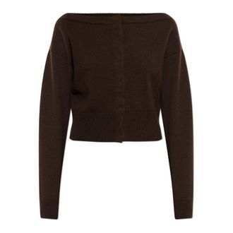 Tom Ford Soft Cashmere Open-Neck Shrunken Cardigan - - Knitwear - Damen - Braun - S