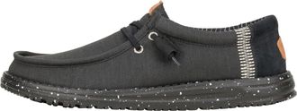 HeyDude Wally Elevated Basics Herren - Slip-on Schuhe - Mokassin-Stil, Black/Black, 43