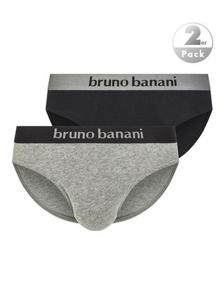 Bruno Banani Herren Slips blau Baumwolle unifarben