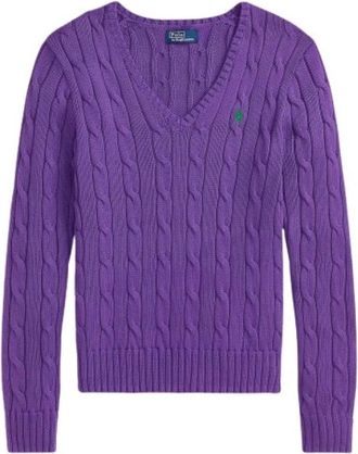 Polo Ralph Lauren Femme, Pulls, Violet, Taille: 38 FR Kimberly V-neck Knit